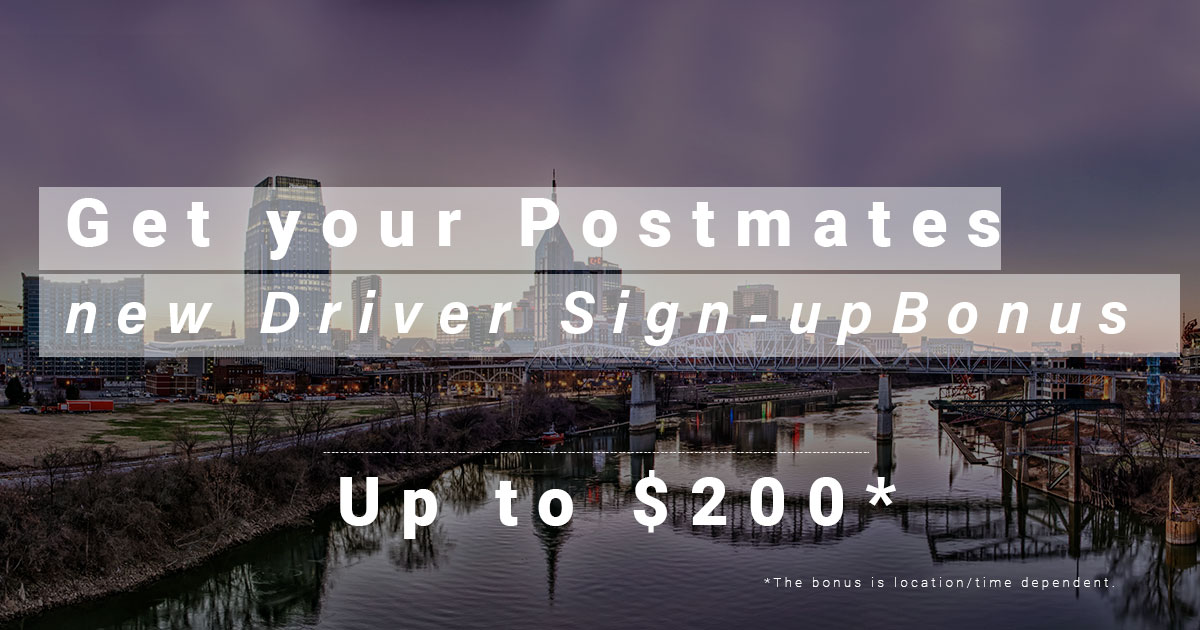 Postmates driver sign-up Bonus Nashville | Referral Code 2020